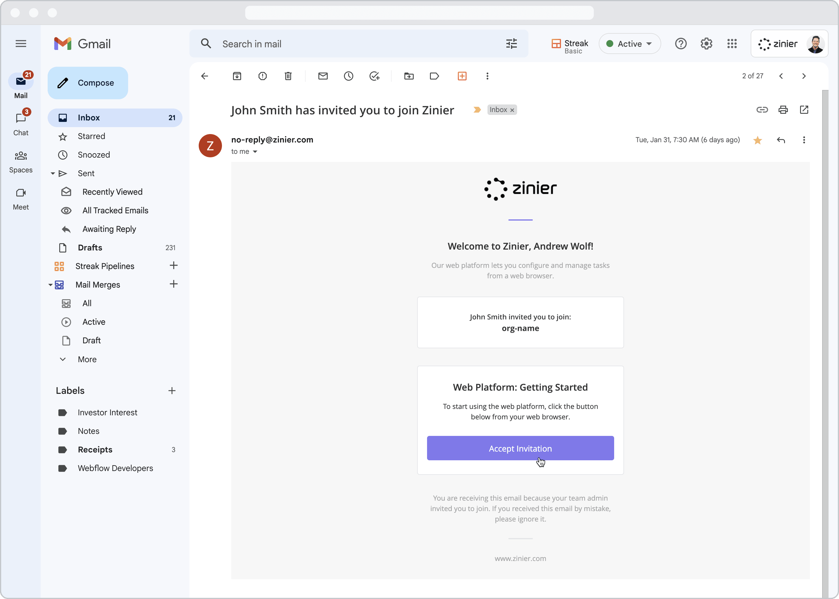 Account Activation and Login on the Web