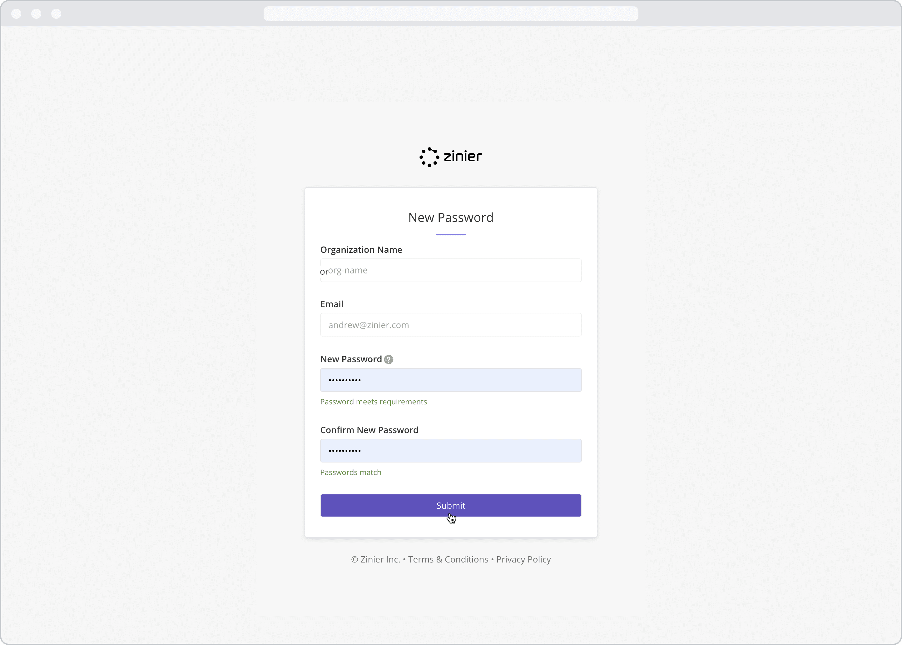 Resetting your Password on the Web