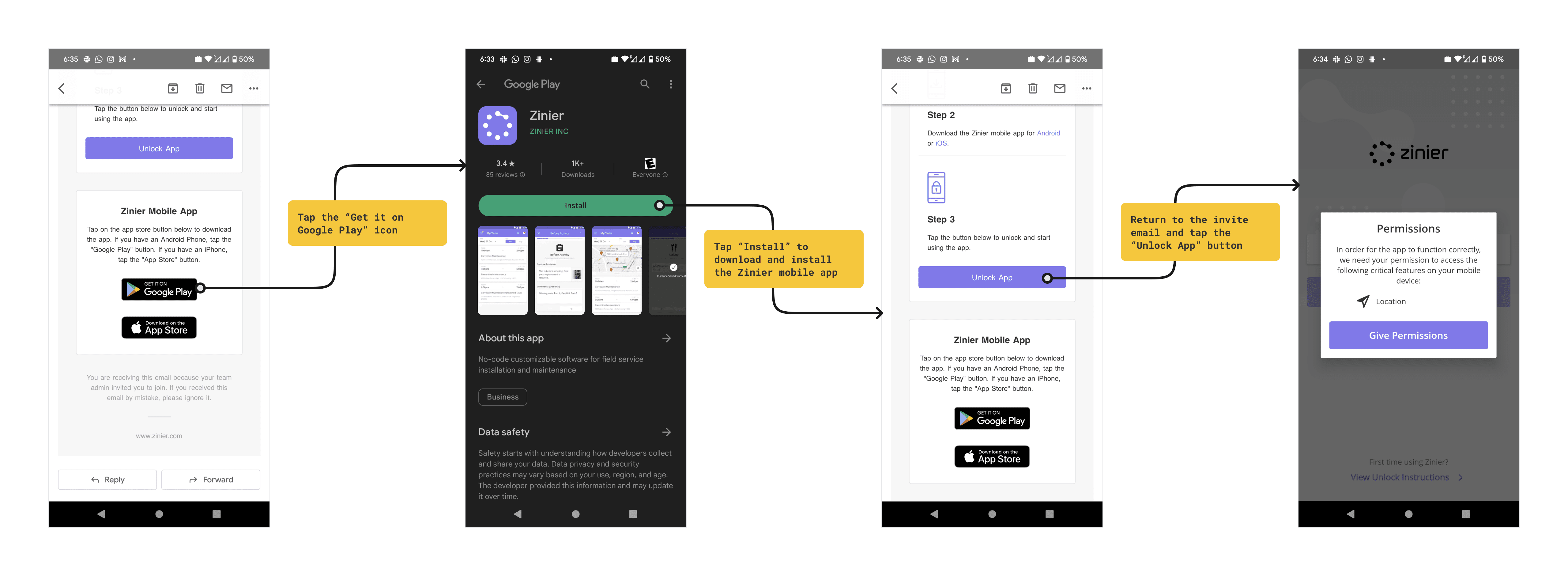 (Android) Mobile App Installation and Account Creation