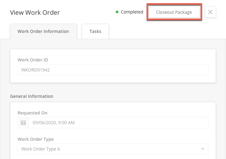 Work Order Completion & Closeout