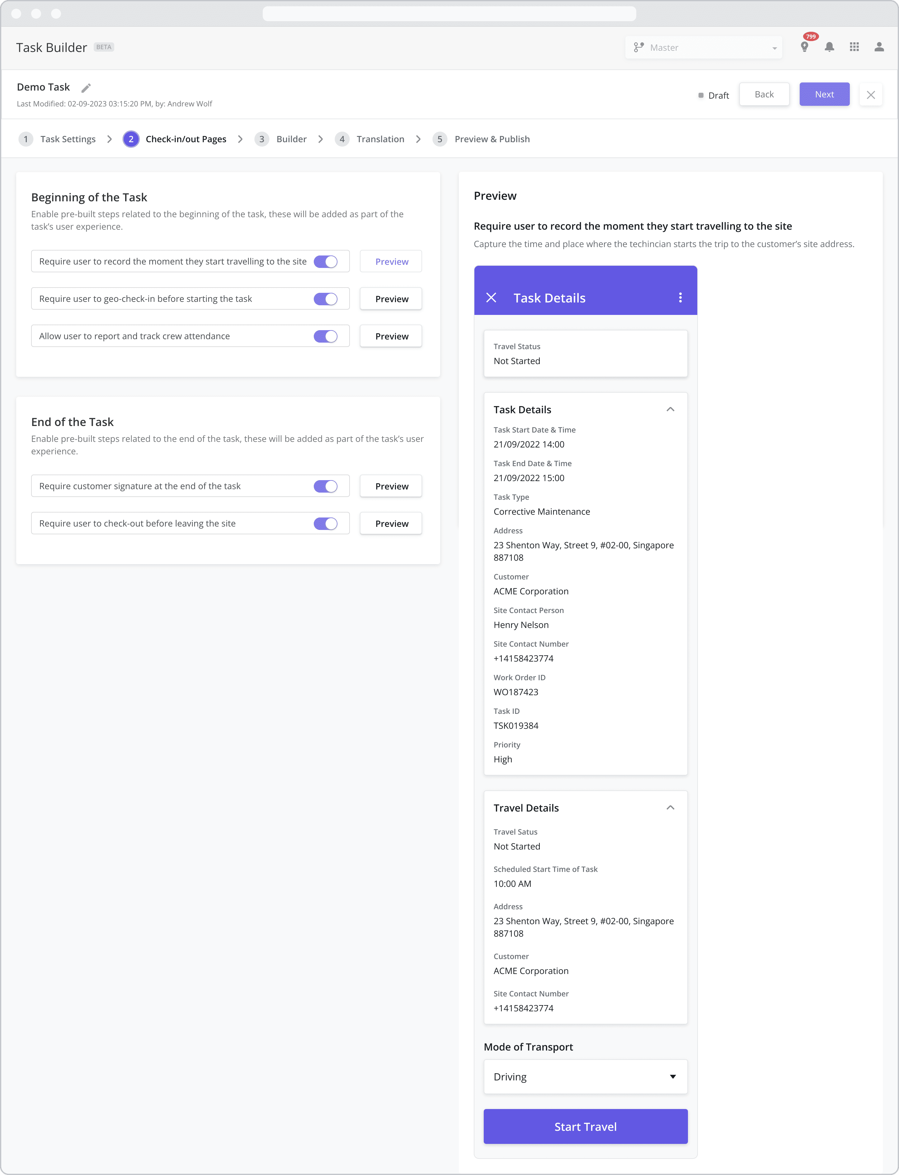 Step 2: Configuring the Check-in / Check-out Pages